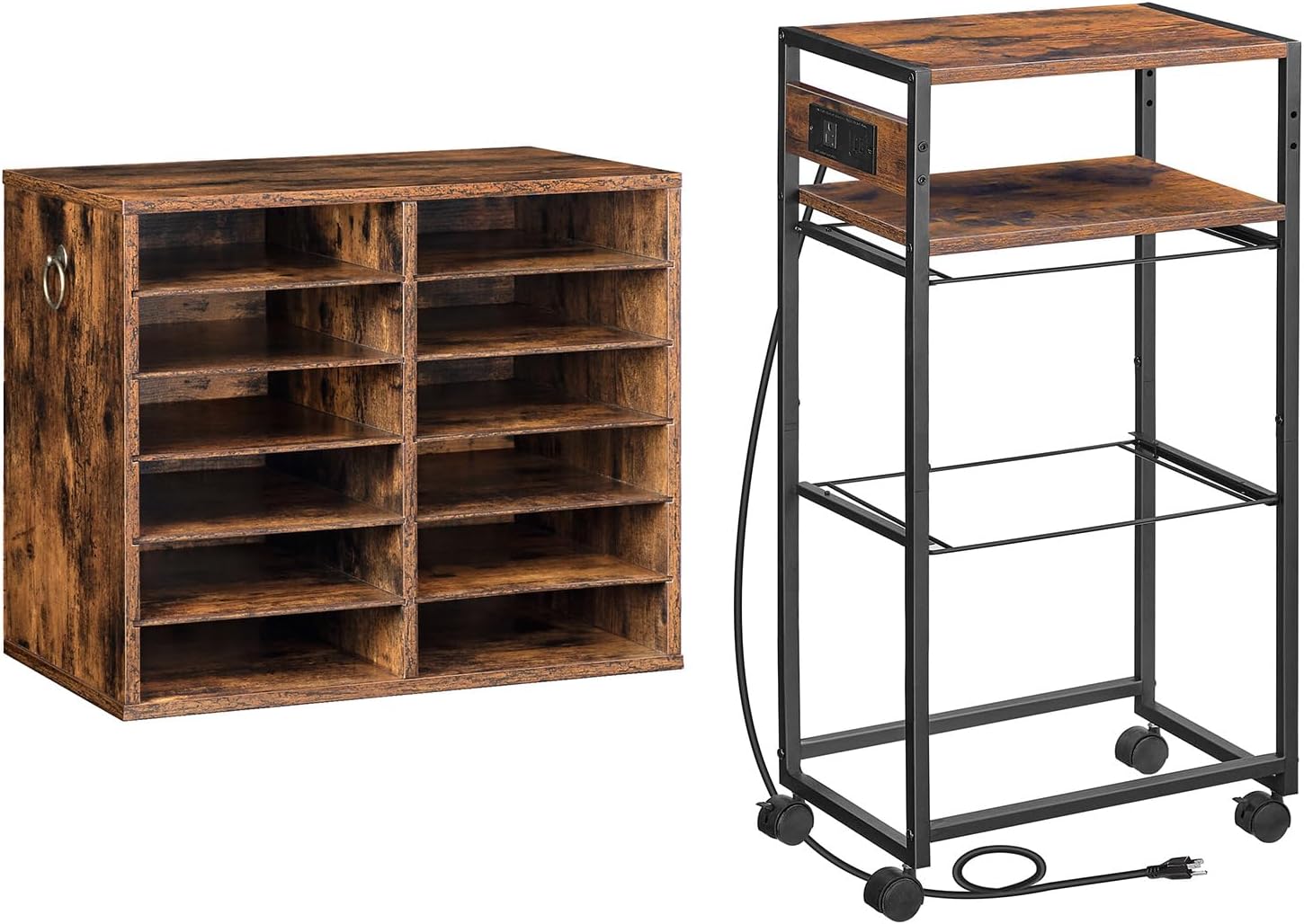 Amazon.com: HOOBRO Wooden Literature Organizer, 12-Slot File Sorter ...