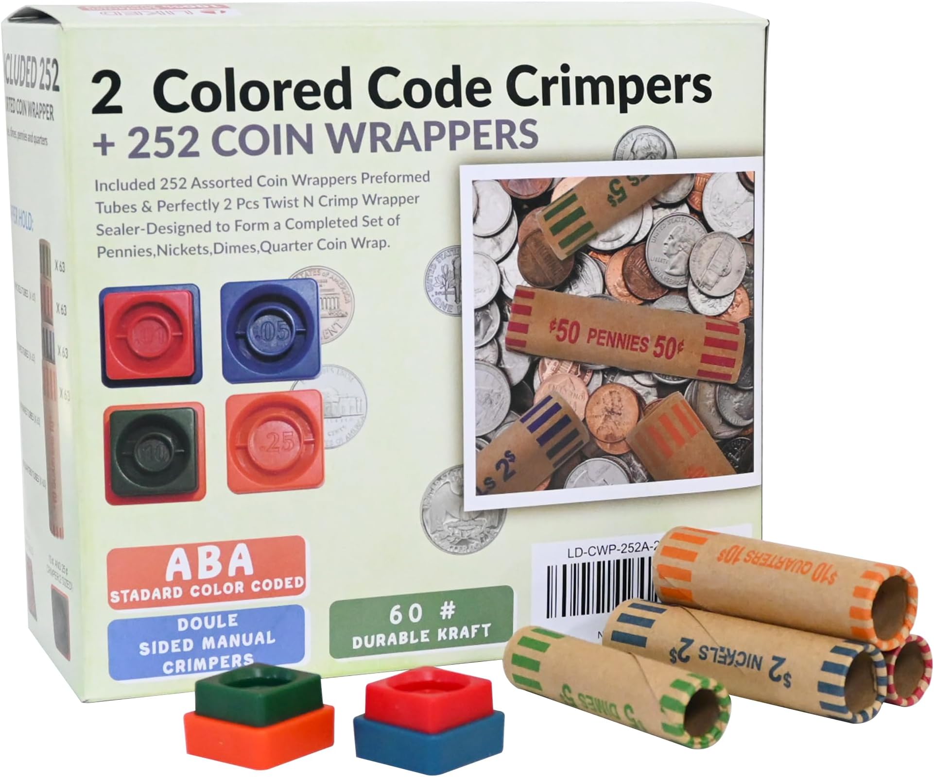 Amazon.com : Preformed Tubular Coin Wrappers, Nickels, 2, 1000 Wrappers ...