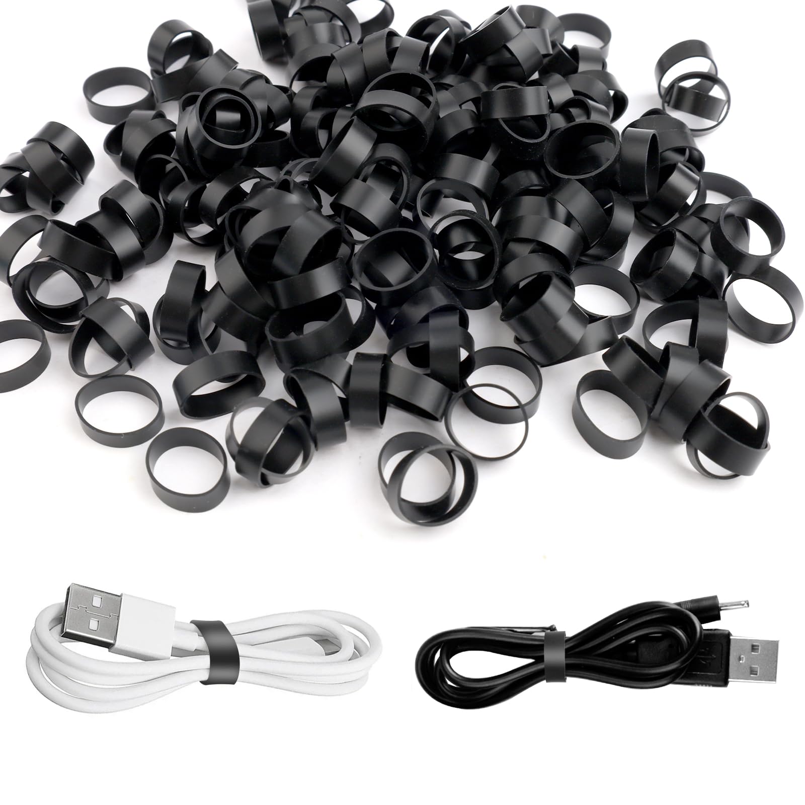 Snapklik.com : 200PCS Small Black Rubber Band, 0.5 Inch Small Elastic ...