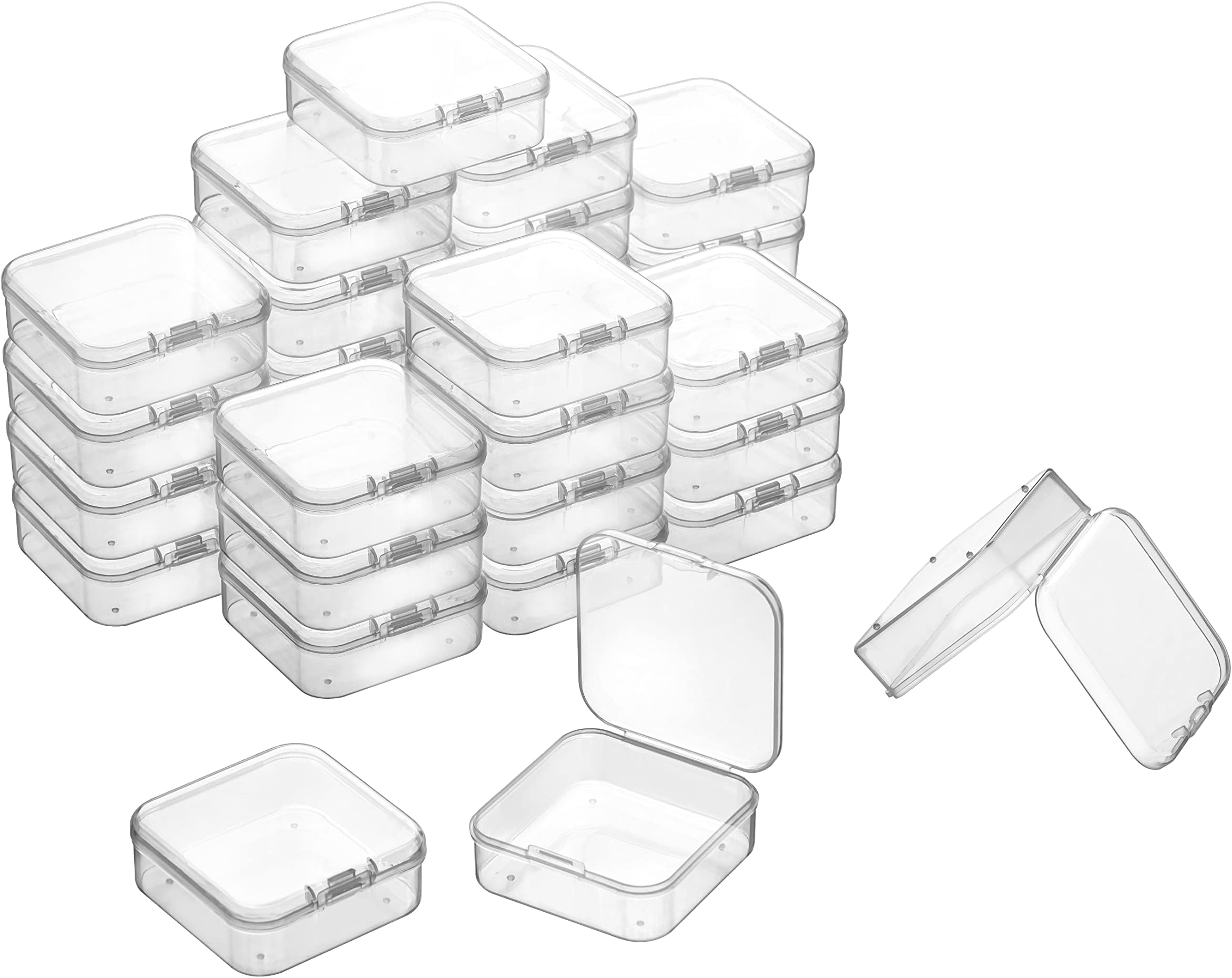 Amazon.com: Pcxino 40 Pack 4 Size Small Clear Storage Box,Clear Plastic ...