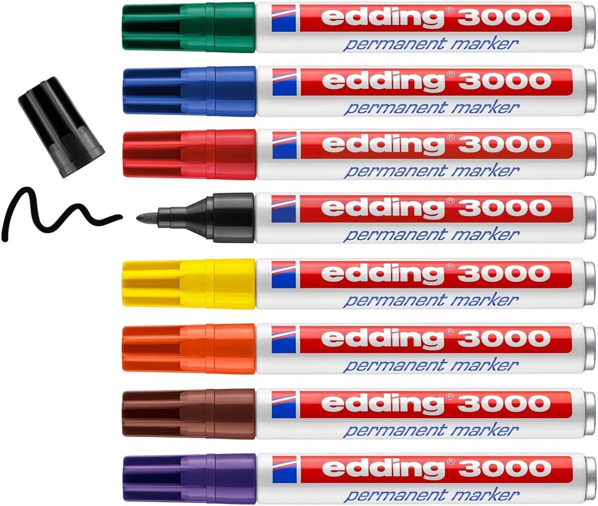 edding 751 Glanzlackmarker Set - mehrfarbig, metallic, pastell - 8 ...