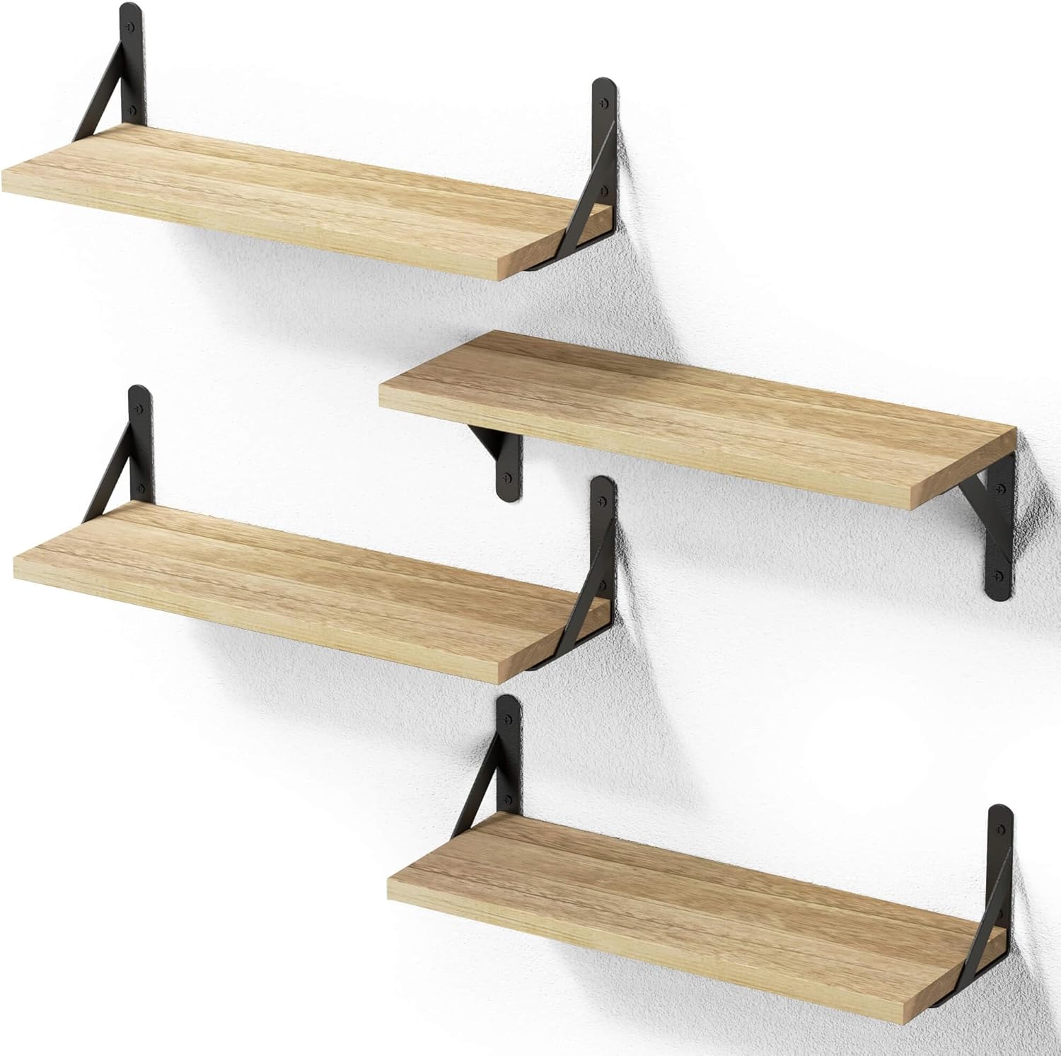 Amazon.com: ThriftyZ Rustic Floating Shelves - Farmhouse Wood Shelf ...