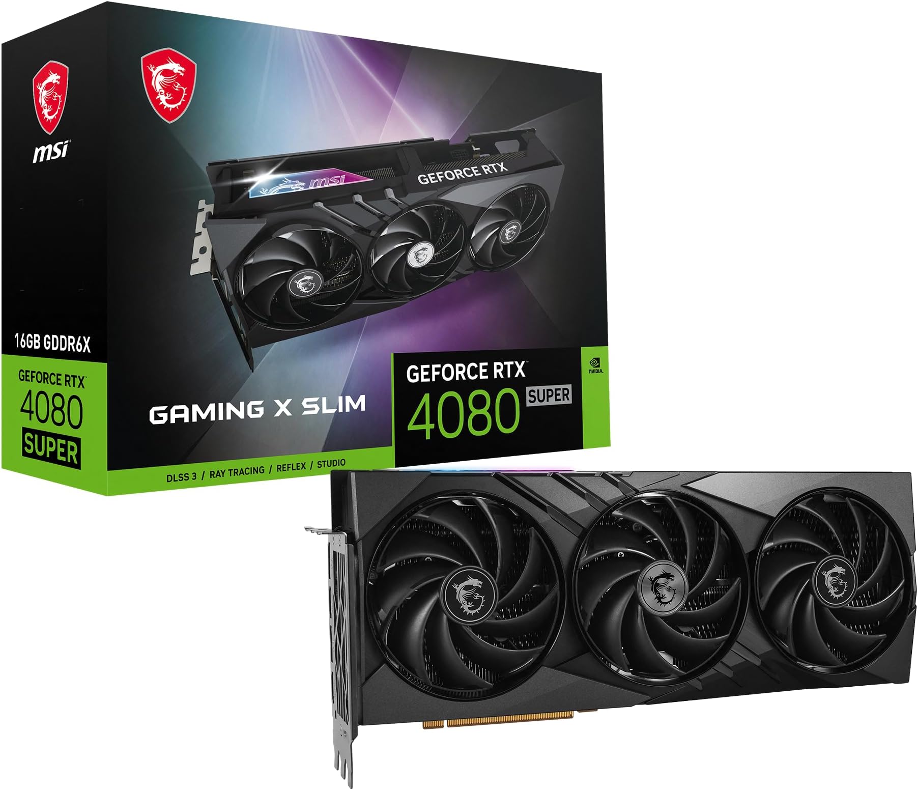 Amazon.com: MSI Gaming RTX 4080 Super 16G Gaming X Slim Graphics Card (NVIDIA RTX 4080 Super ...