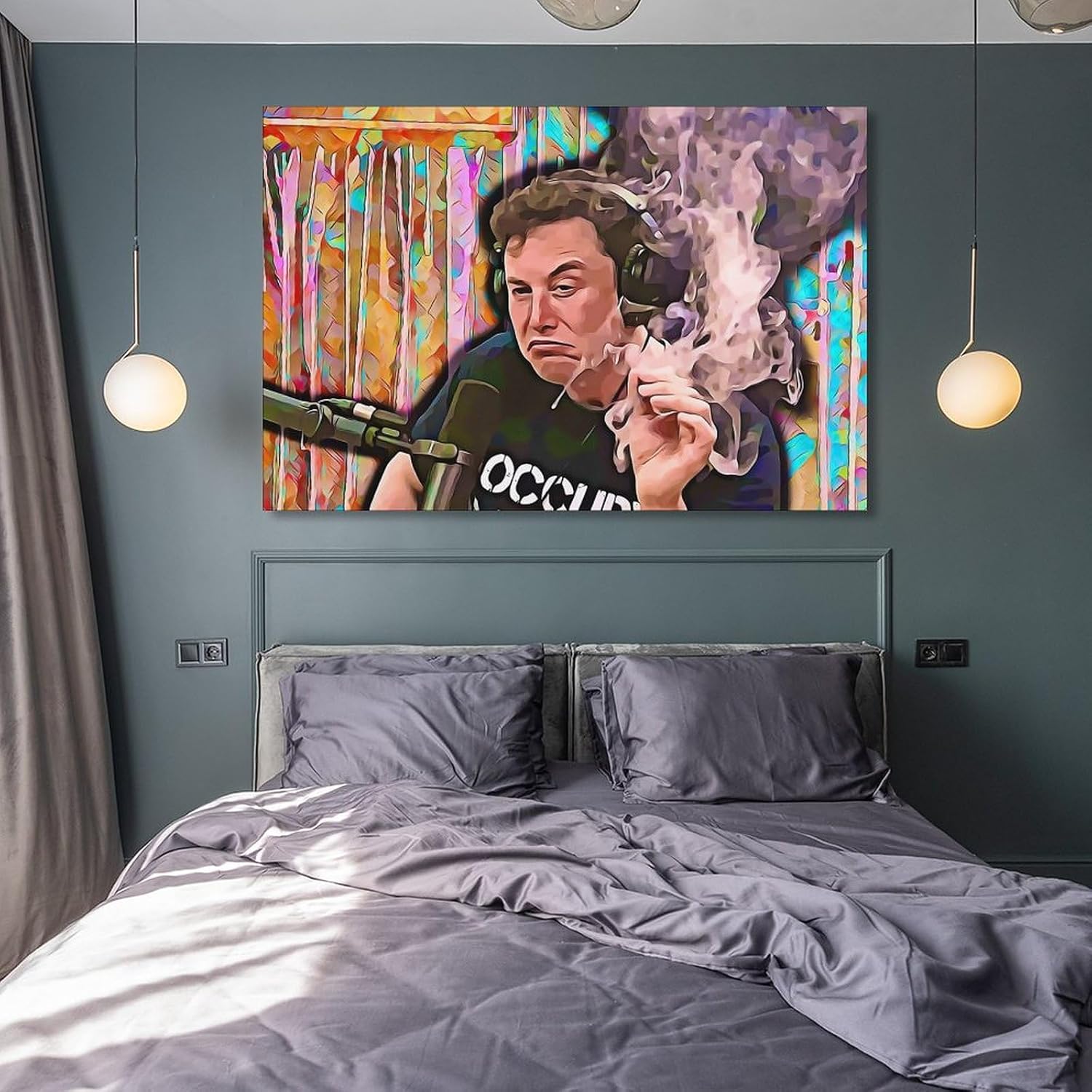 Elon Musk – Póster de fumar en alta definición sobre lienzo, pintura de ...