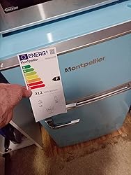 Montpellier MAB2035PB Retro Style Undercounter Fridge Freezer, 88 Litre ...