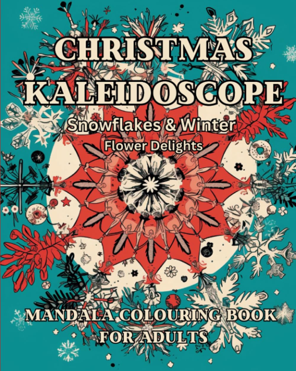 Kaleidoscope Coloring Pages Christmas Snowflakes
