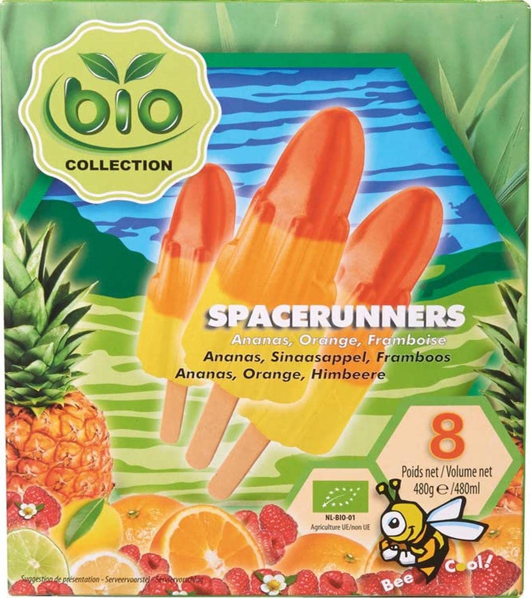 Dedert IJs Bio Spacerunner Fruchteis, 480ml (8x60ml) : Amazon.de ...