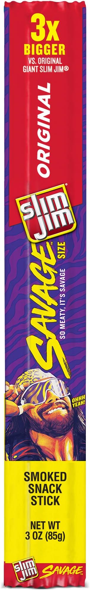 Amazon.com: Slim Jim Savage Stick, 3 oz : Grocery & Gourmet Food