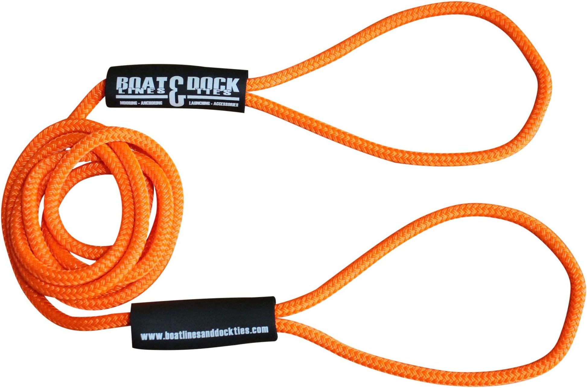 Amazon.com: Boat Throw Rope- Double Braided Nylon Rope, Stitched Loops ...