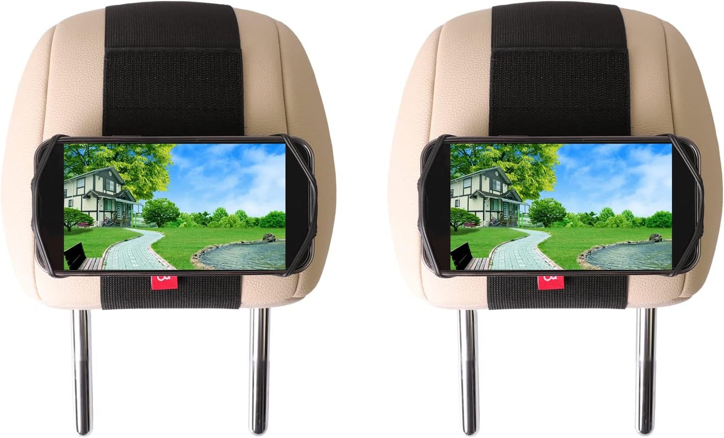 Amazon.com: HTLAKIKJ 2 Pack Car Headrest Phone Mount Holder Fits All 3. ...
