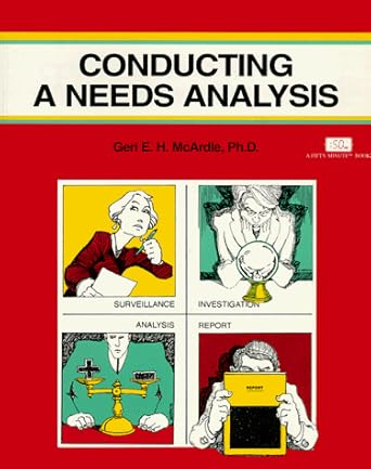 Conducting a Needs Analysis (Fifty-Minute Book): McArdle, Geri ...