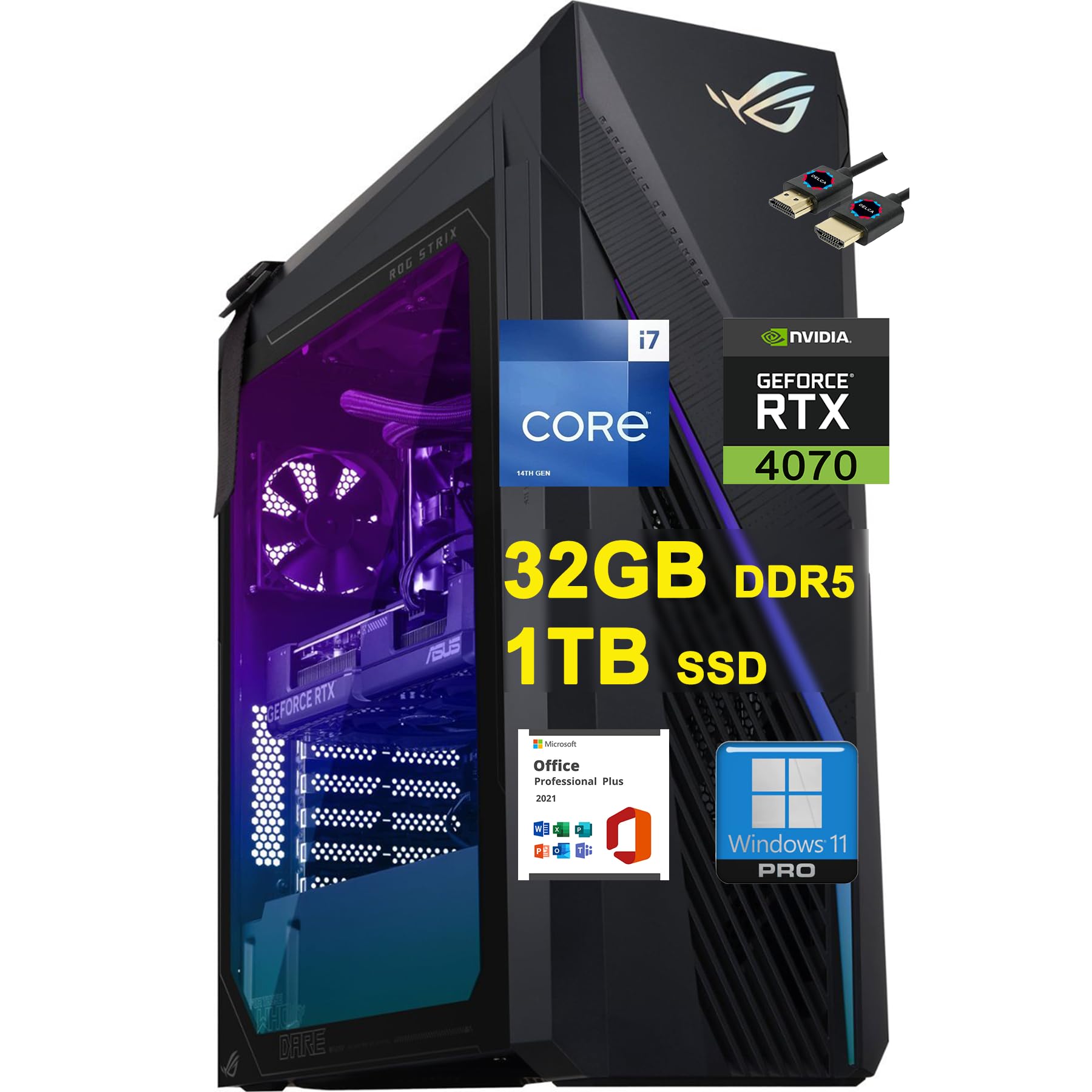 Snapklik.com : ASUS ROG Strix G16CHR Gaming Desktop Intel 20-core i7-14700F