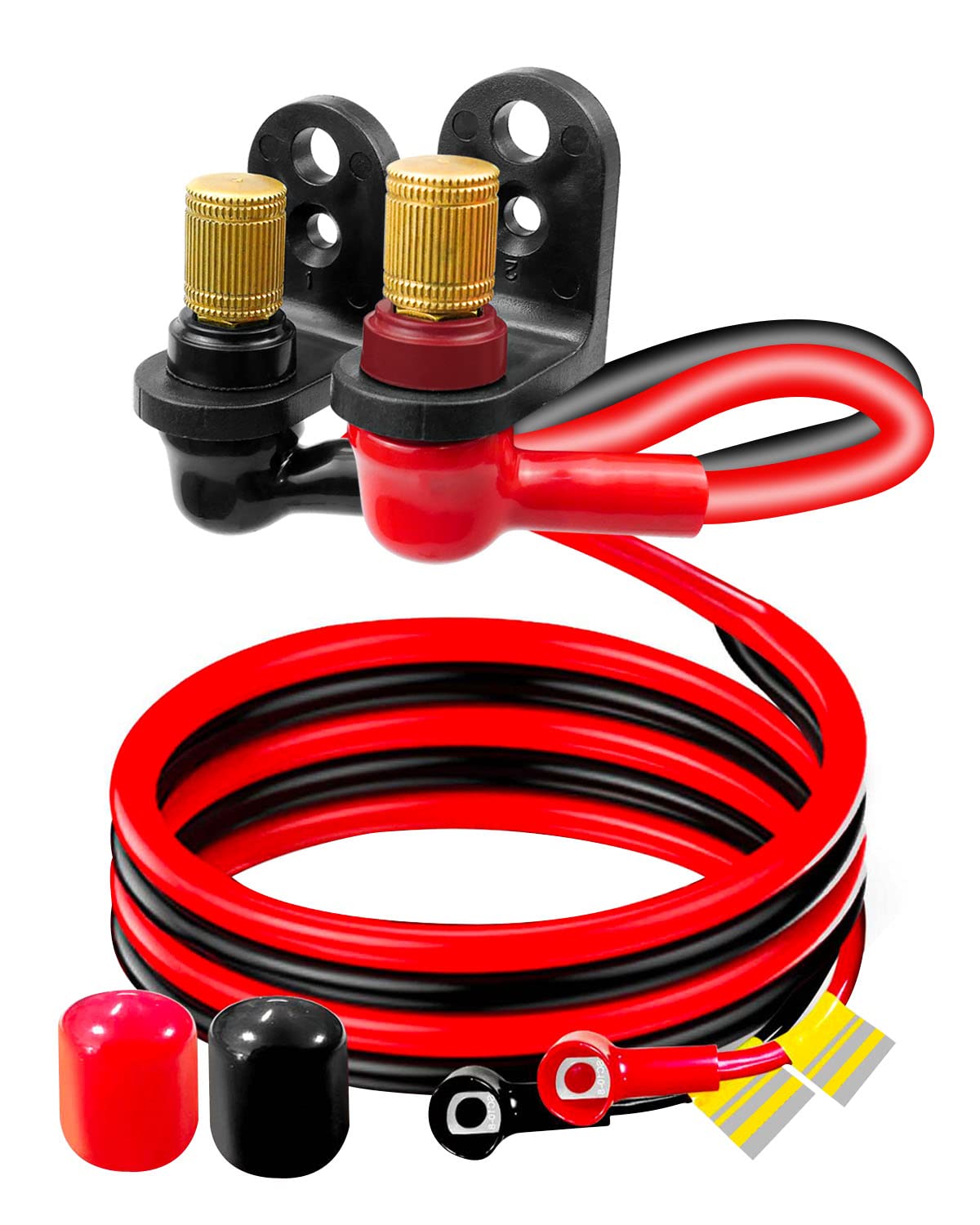 Battery Jump Post Kit with Cable and Mounting Bracket Fit for Can Am X3 ...