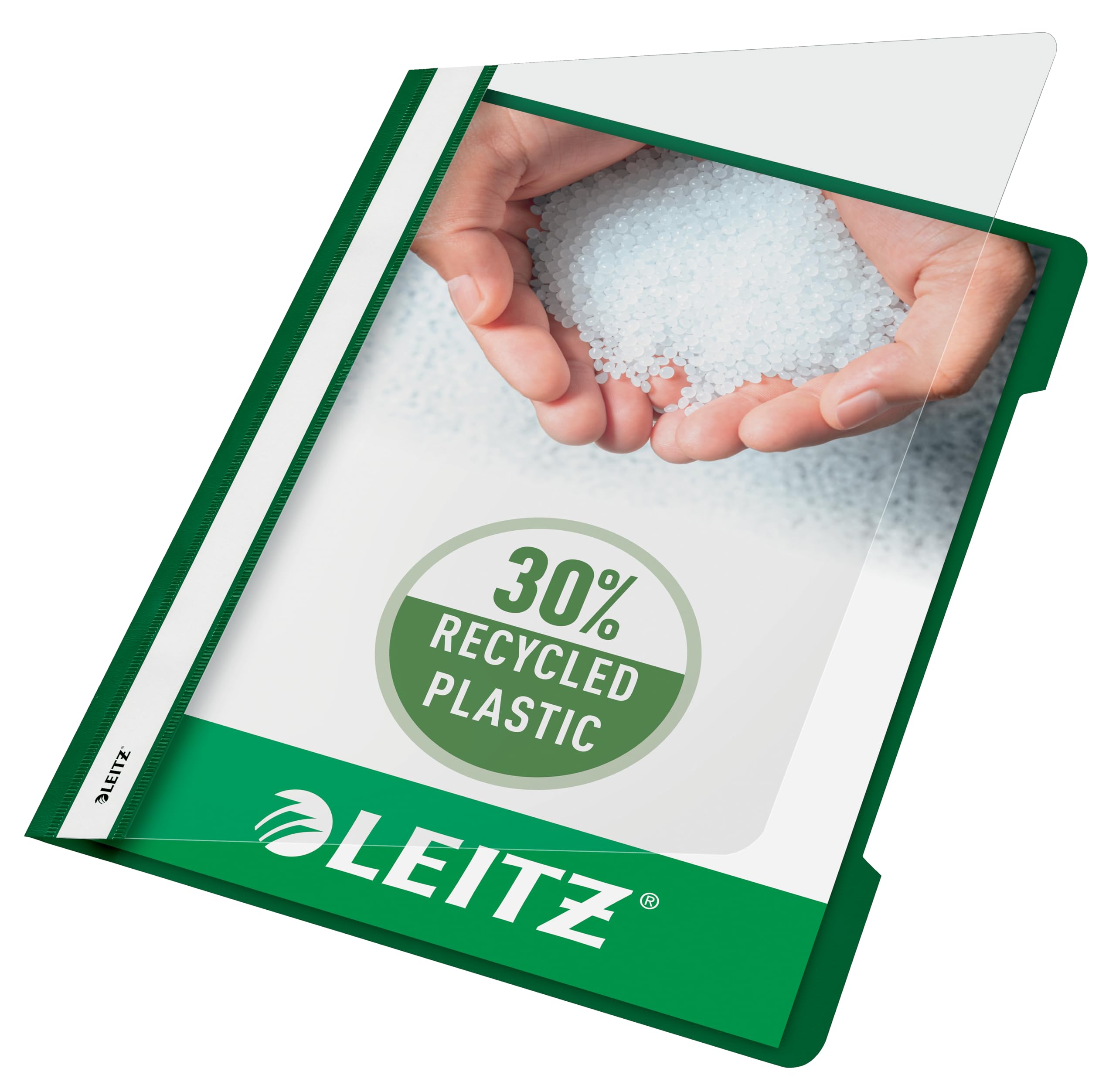 Leitz A4 Standard Plastic File, Pack of 25, 250 Sheet Capacity, Green ...