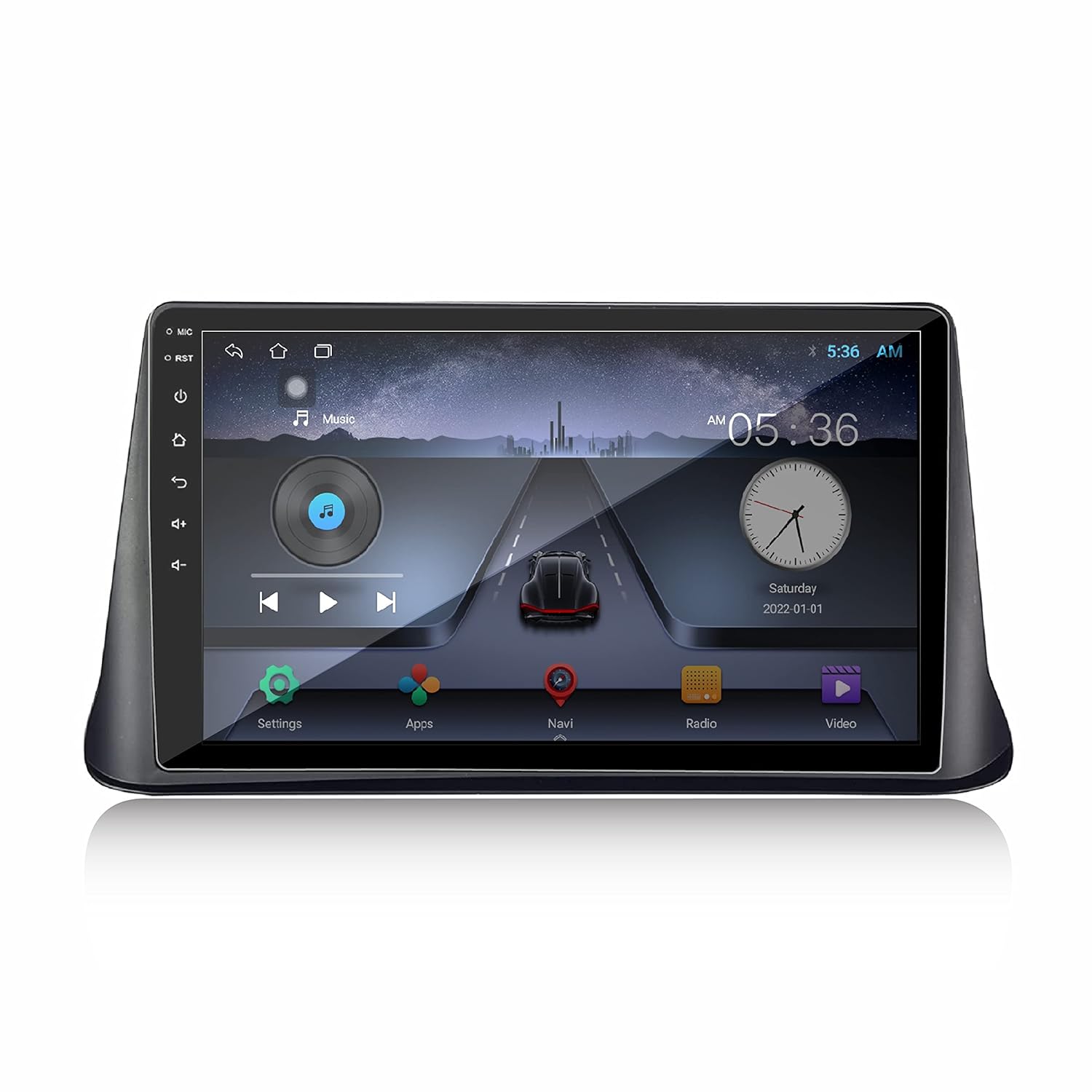 TINGKAT 9 Inch Full HD 1280 Touch Screen Player Android 12 Double Din ...