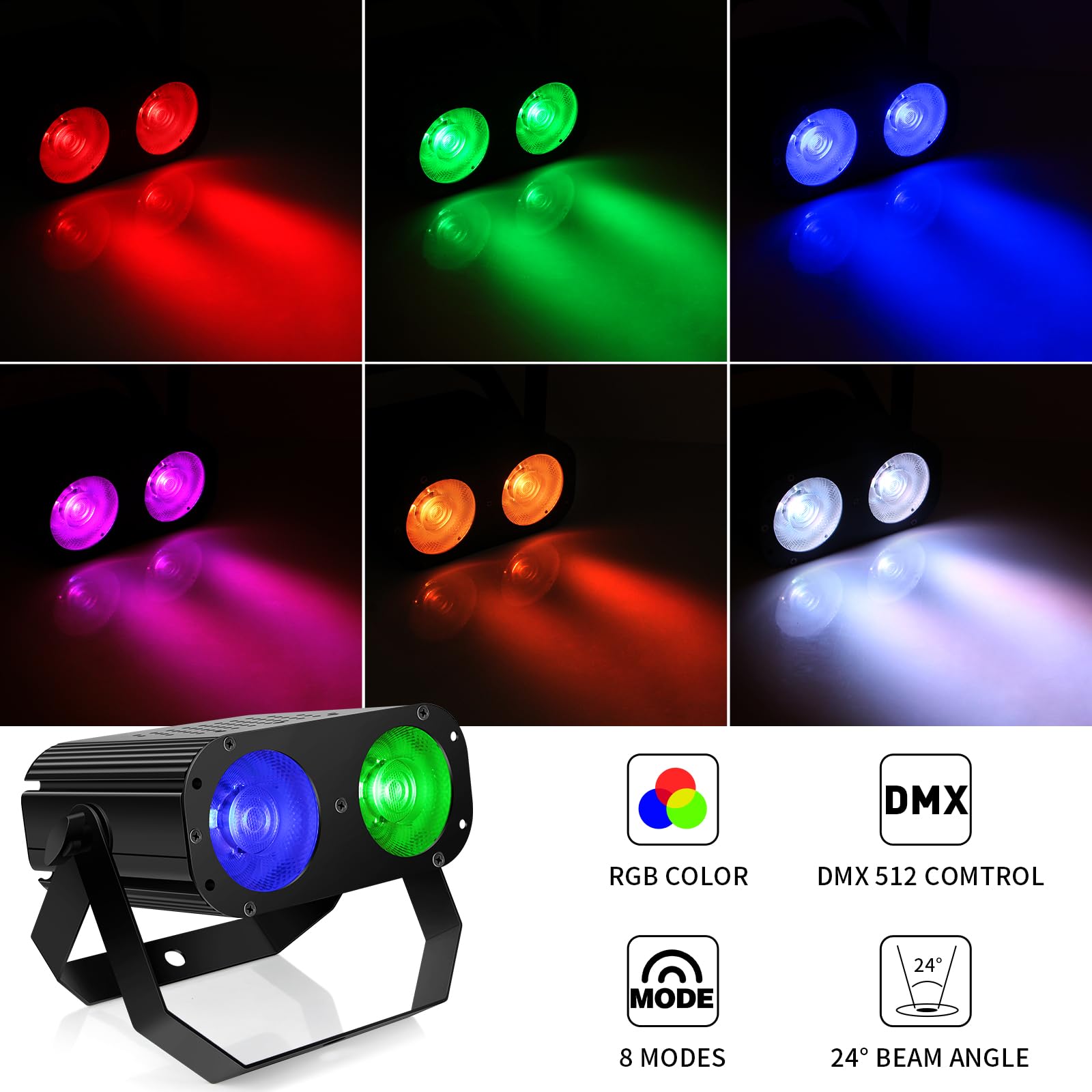Snapklik.com : LED Blinder Stage Par Lights: 200W LED Strobe Stage ...