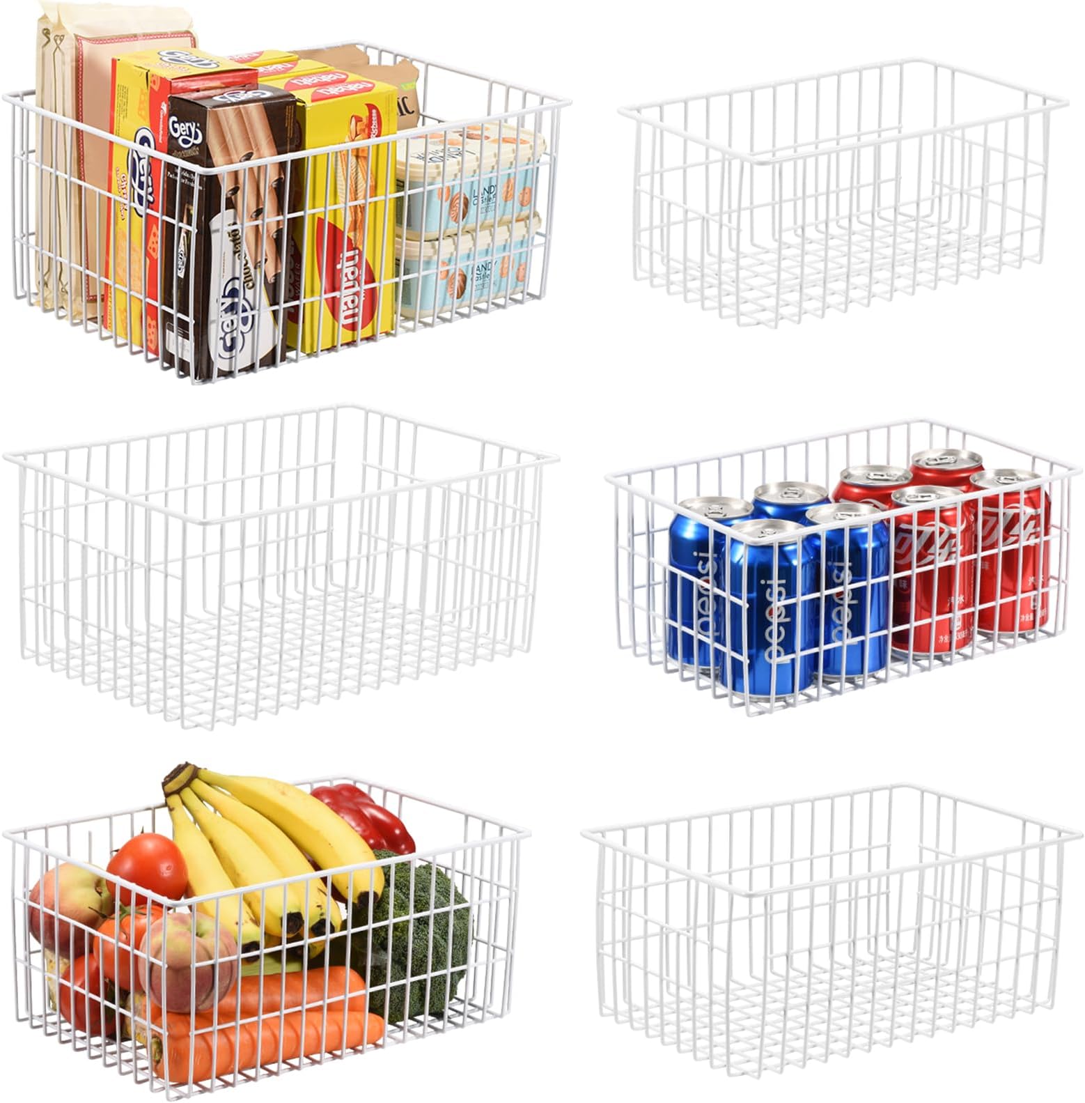 Amazon.com - Orgneas Freezer Organizer Bins, Vertical Sides Wire ...