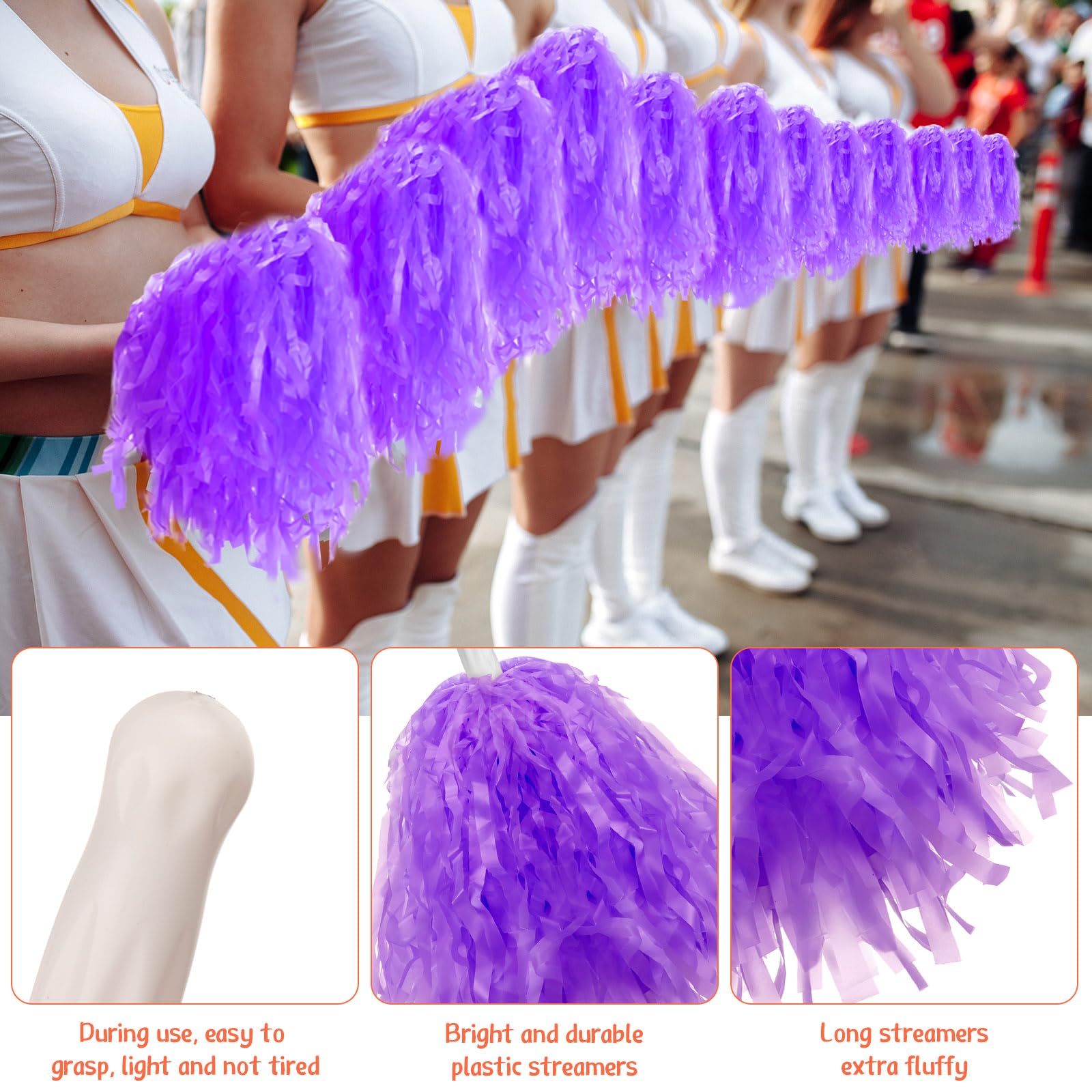 Snapklik.com : Lenwen 40 Pack Pom Poms Cheerleading Sports Dance ...