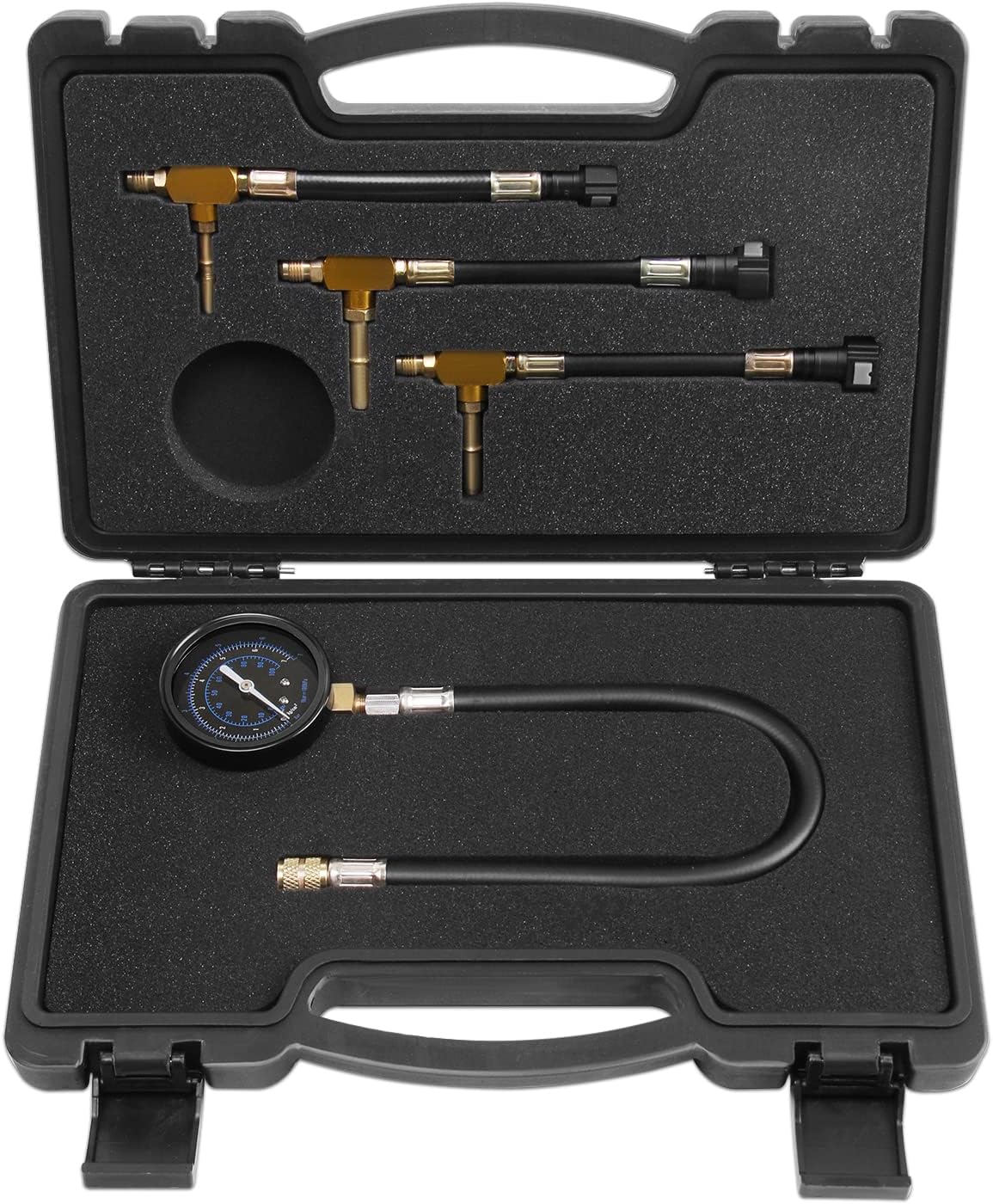 Buy Lichamp Fuel Pressure Gauge, Fuel Pump Pressure Test Kit with Hose ...