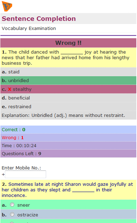 Sentence Completion - App on Amazon Appstore