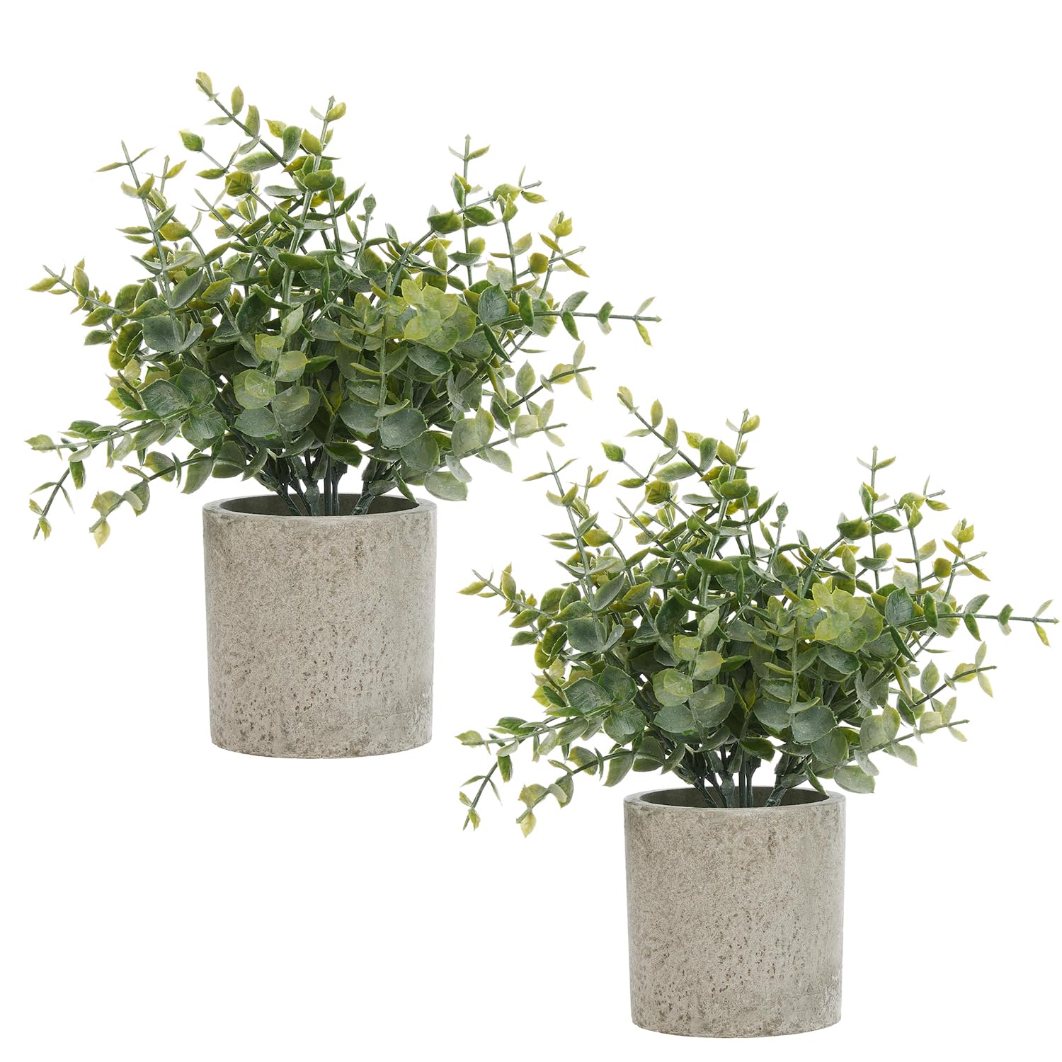 Amazon.com: RICHTOP Artificial Eucalyptus Plants with Pots – Small ...