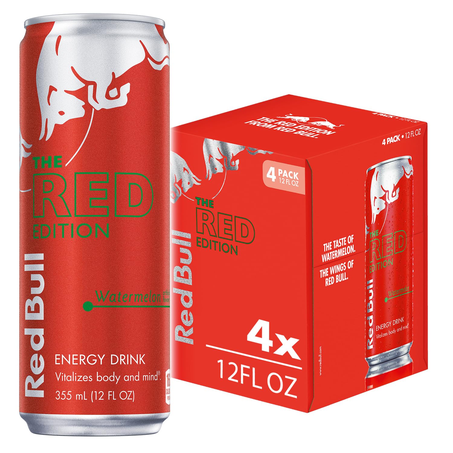 Amazon.com : Red Bull Red Edition Energy Drink, Watermelon, with 114mg ...