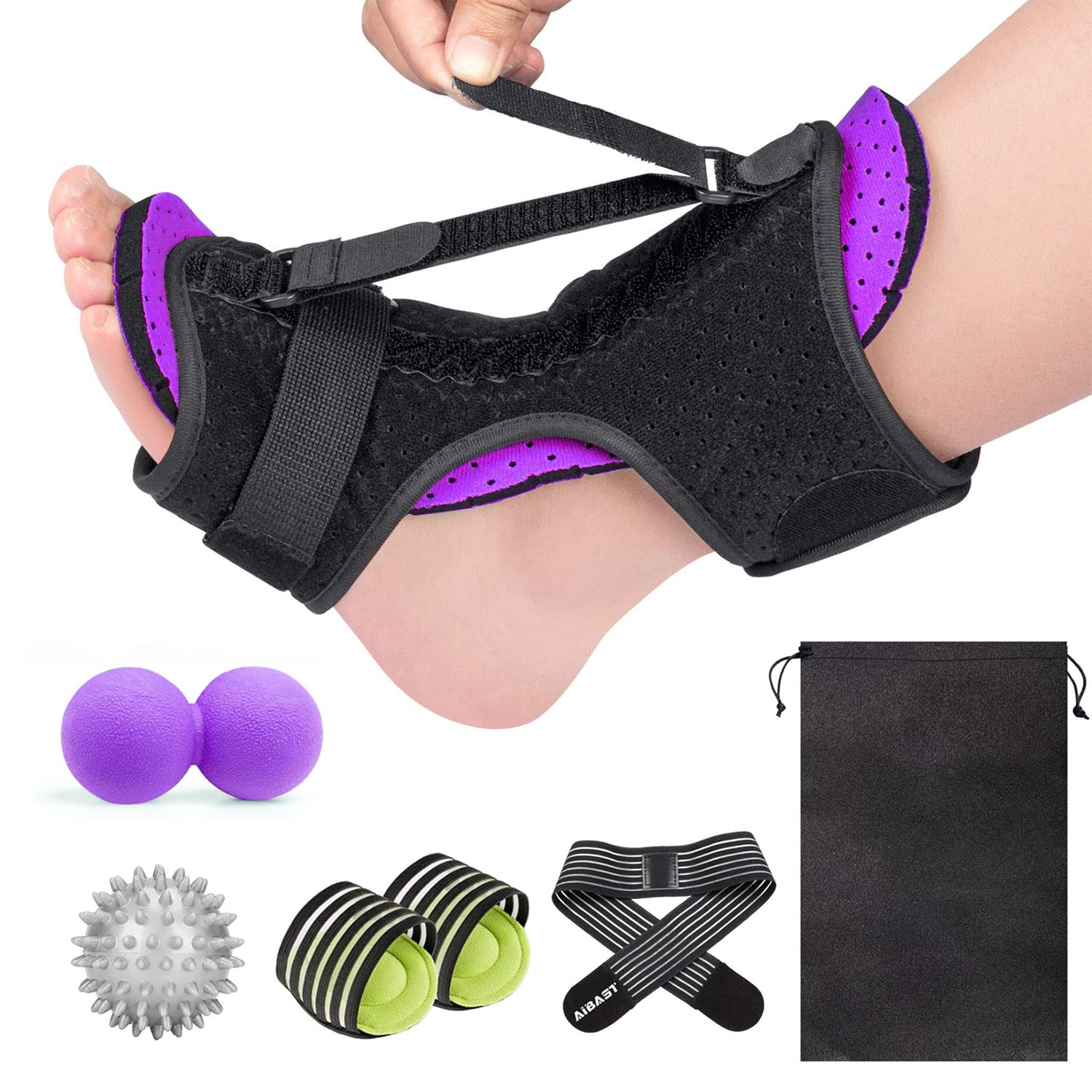 Buy HXYWISH Upgraded Plantar Fasciitis Night Splint (purple ...
