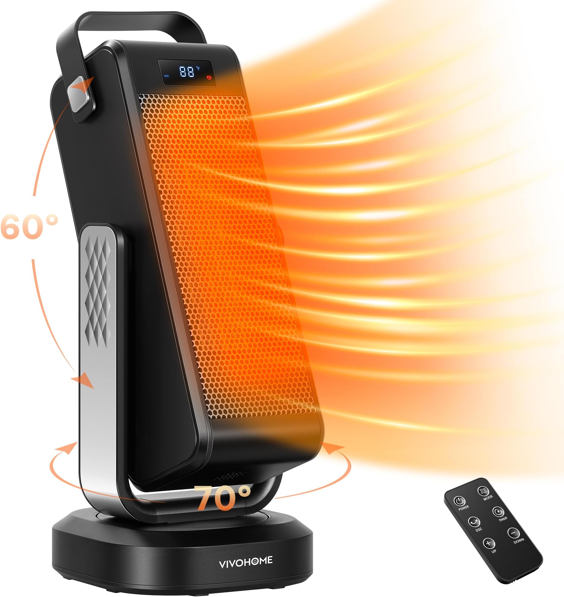 Amazon.com: Optimus H-1418 Retro Design Oscillating Fan Heater : Home ...