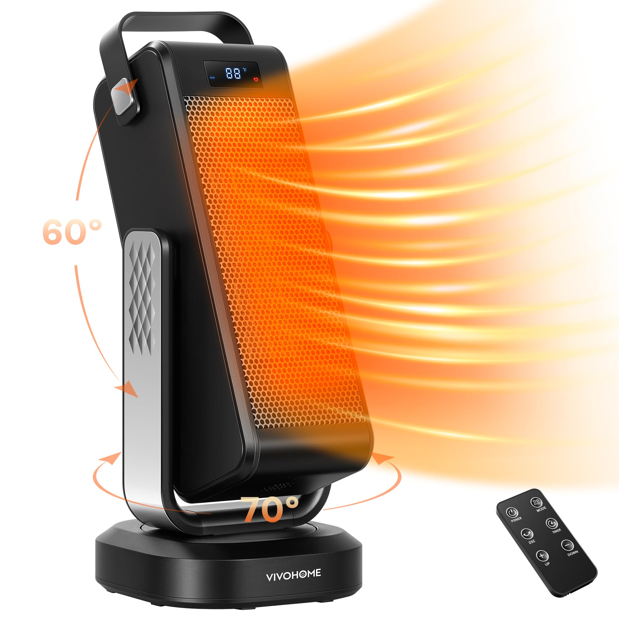 Amazon.com: VIVOHOME Space Heater for Indoor Use, 3D Oscillating ...