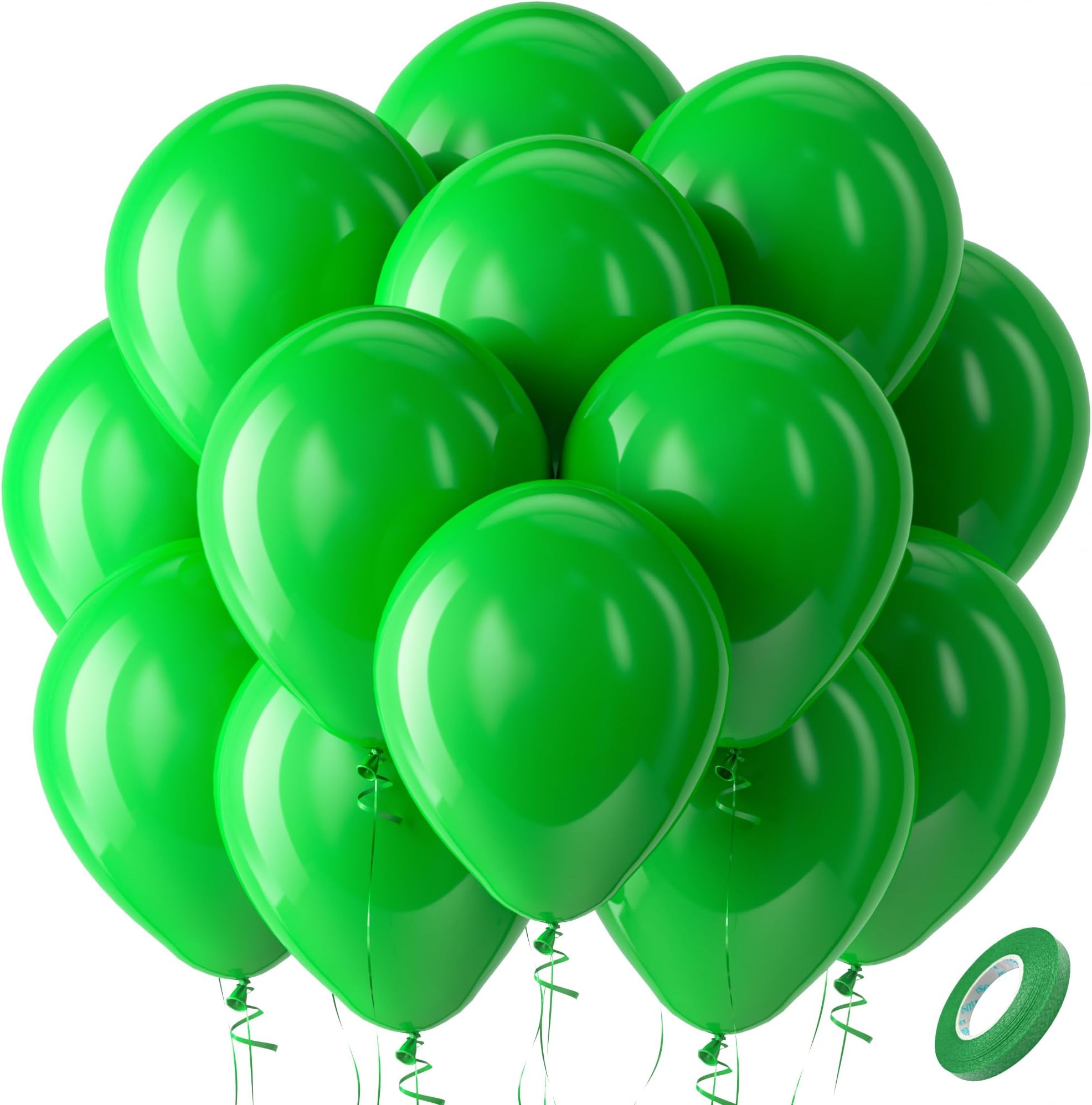 Amazon.com: Qualatex Big Polka Dots White/Lime Green Biodegradable ...