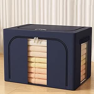 Amazon.co.jp: Storage Box, Storage Case, Large Capacity, Clothes ...