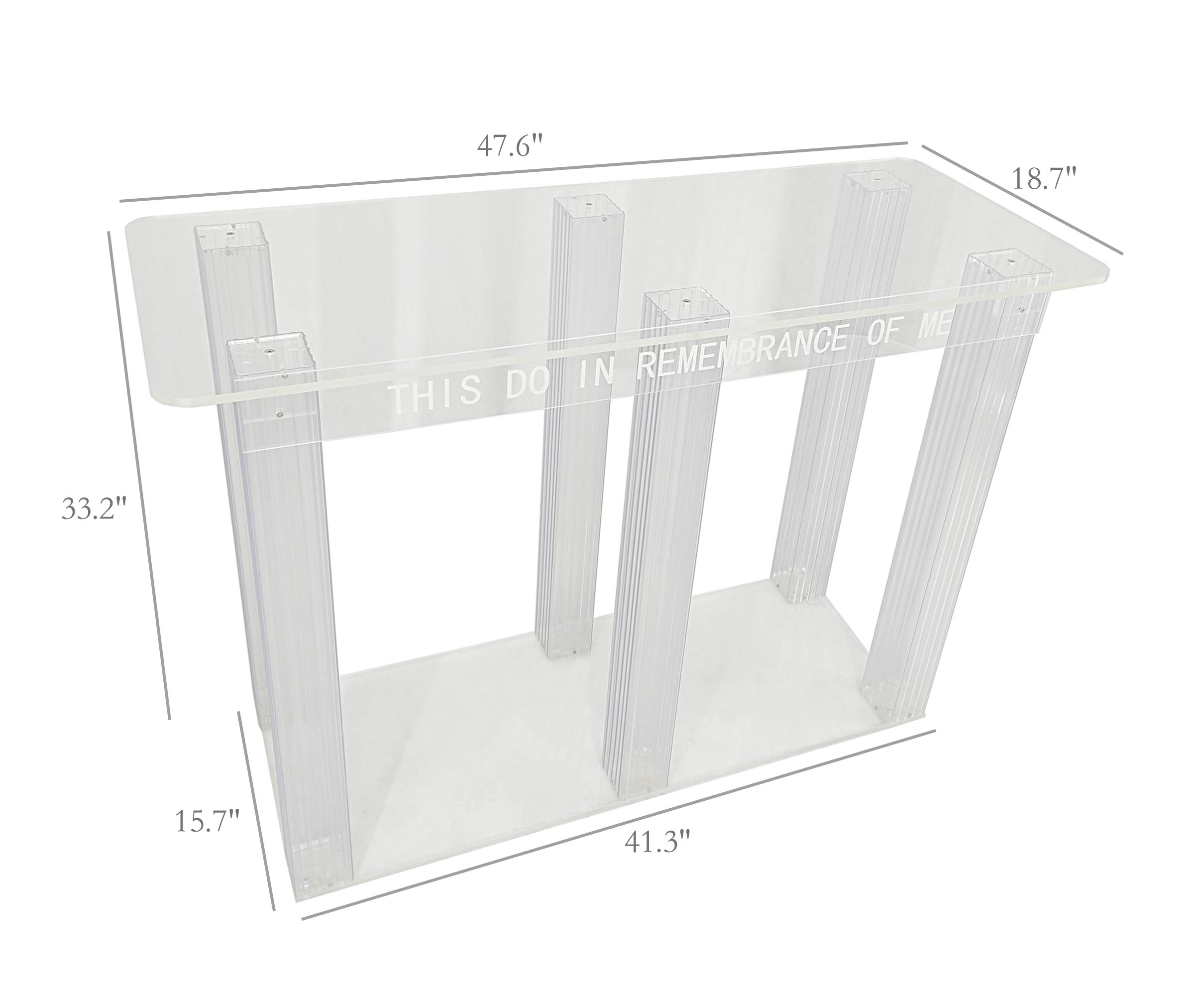 Snapklik.com : 476X187X33" Clear Acrylic Plexiglass Church Holy ...