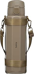 Amazon｜シービージャパン(CB JAPAN) 水筒 ワンタッチ オープン 460ml ベージュ 直飲み 真空断熱 ステンレスボトル [専用ホルダー付き] オクタワンタッチボトル ...