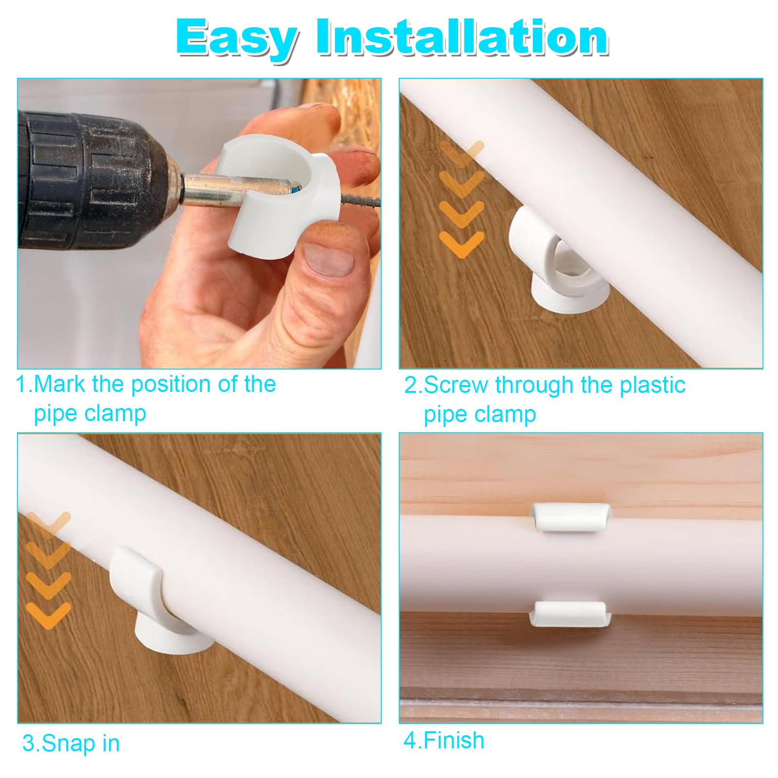 Snapklik.com : 100 Pcs 3/4 Inch PEX Clips, 20 Mm PEX Pipe Clamps, U ...