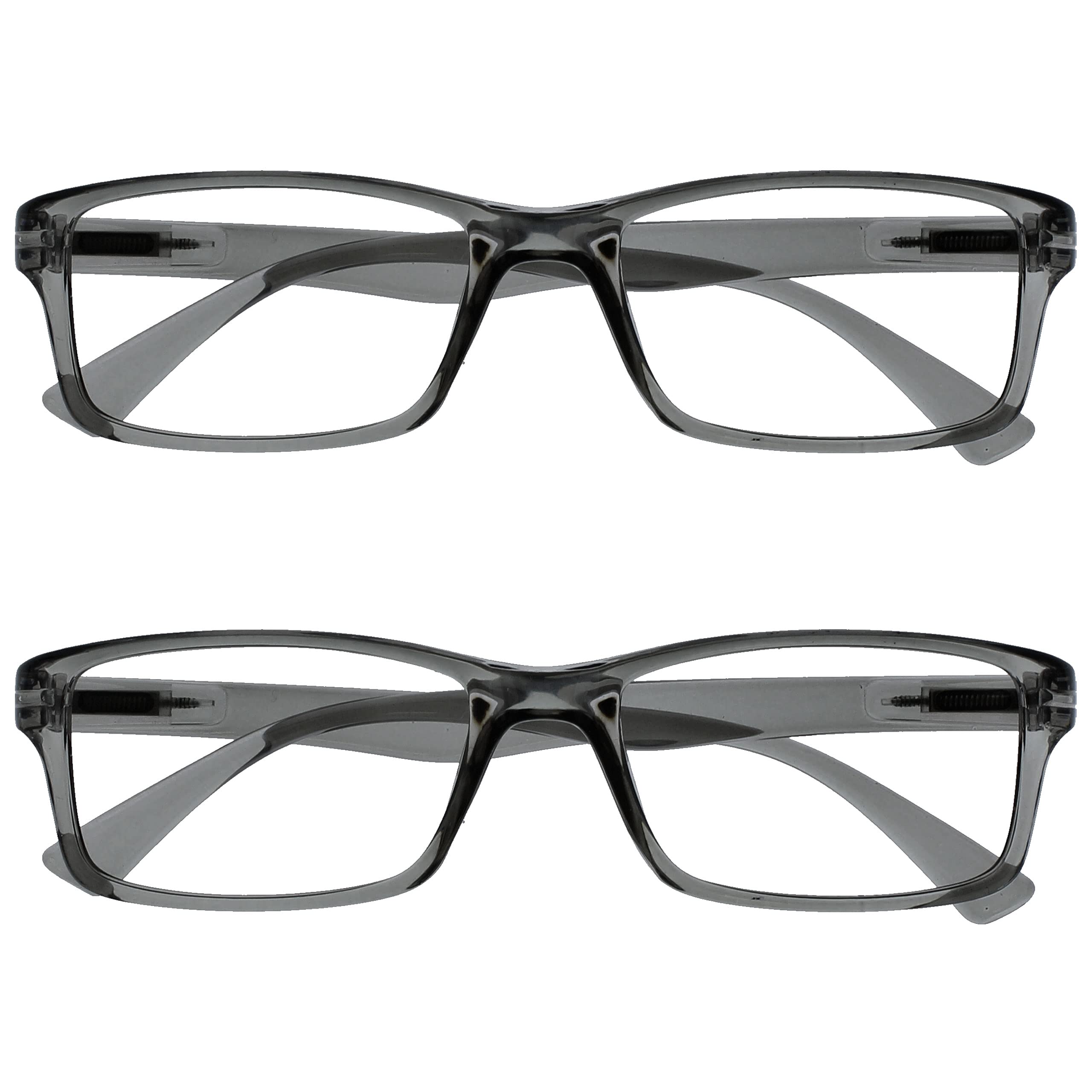 The Reading Glasses Company Grey Readers Value 2 Pack Designer Style ...