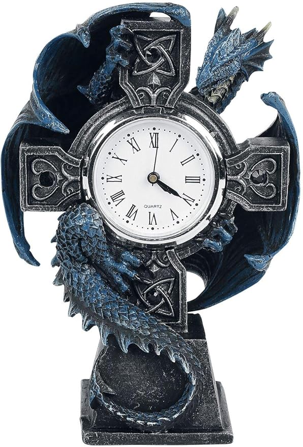 Nemesis Now B3602J7 Draco Clock Anne Stokes 17.8cm, Resin, Blue, One ...