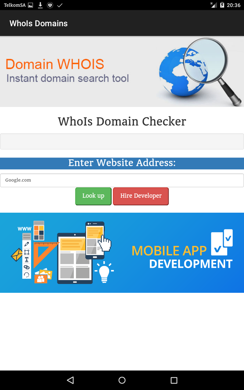 WhoIs Domain - App on Amazon Appstore