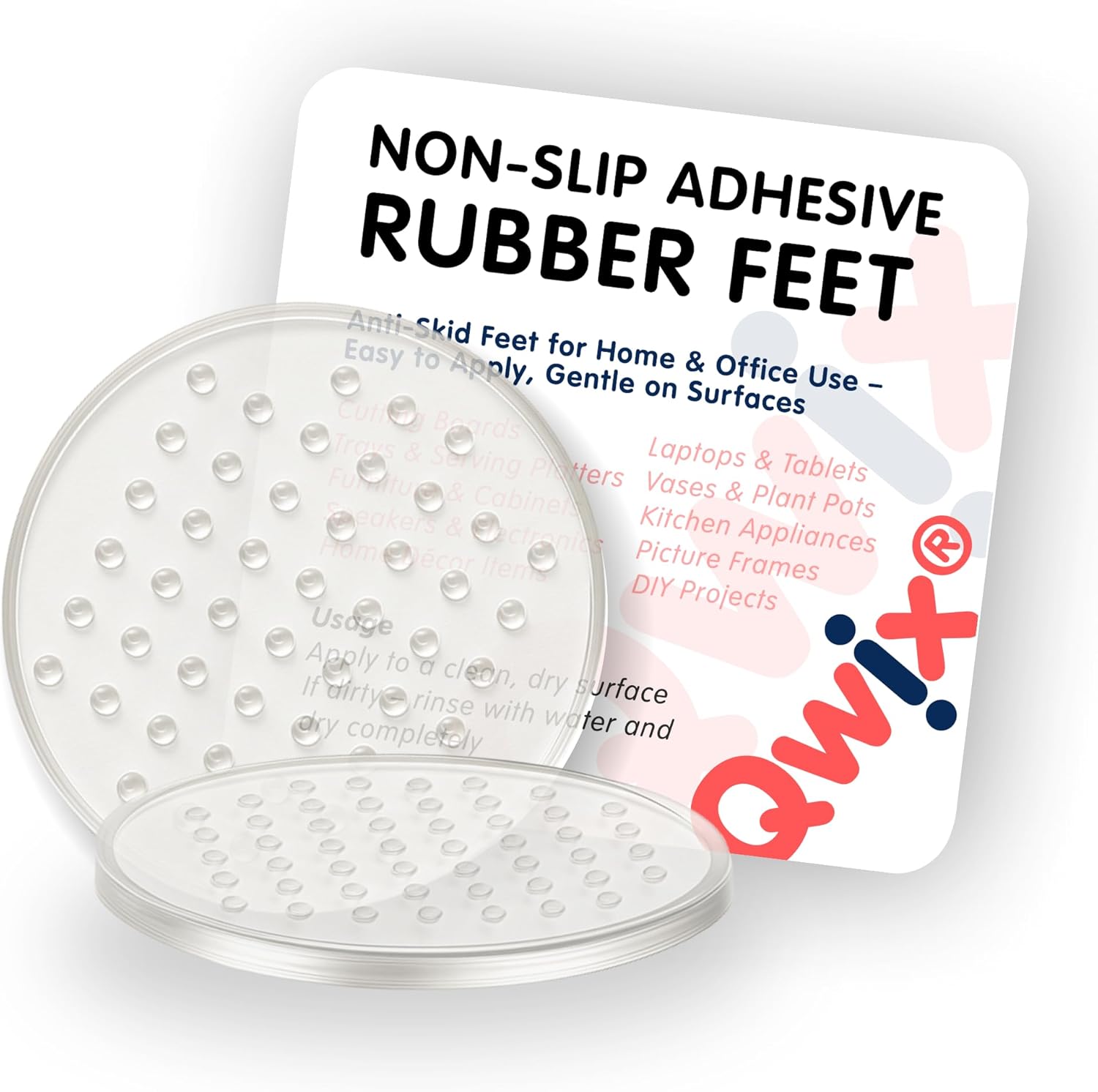 Amazon.com: Non-Slip Clear Rubber Feet - Adhesive Anti-Vibration Pads ...