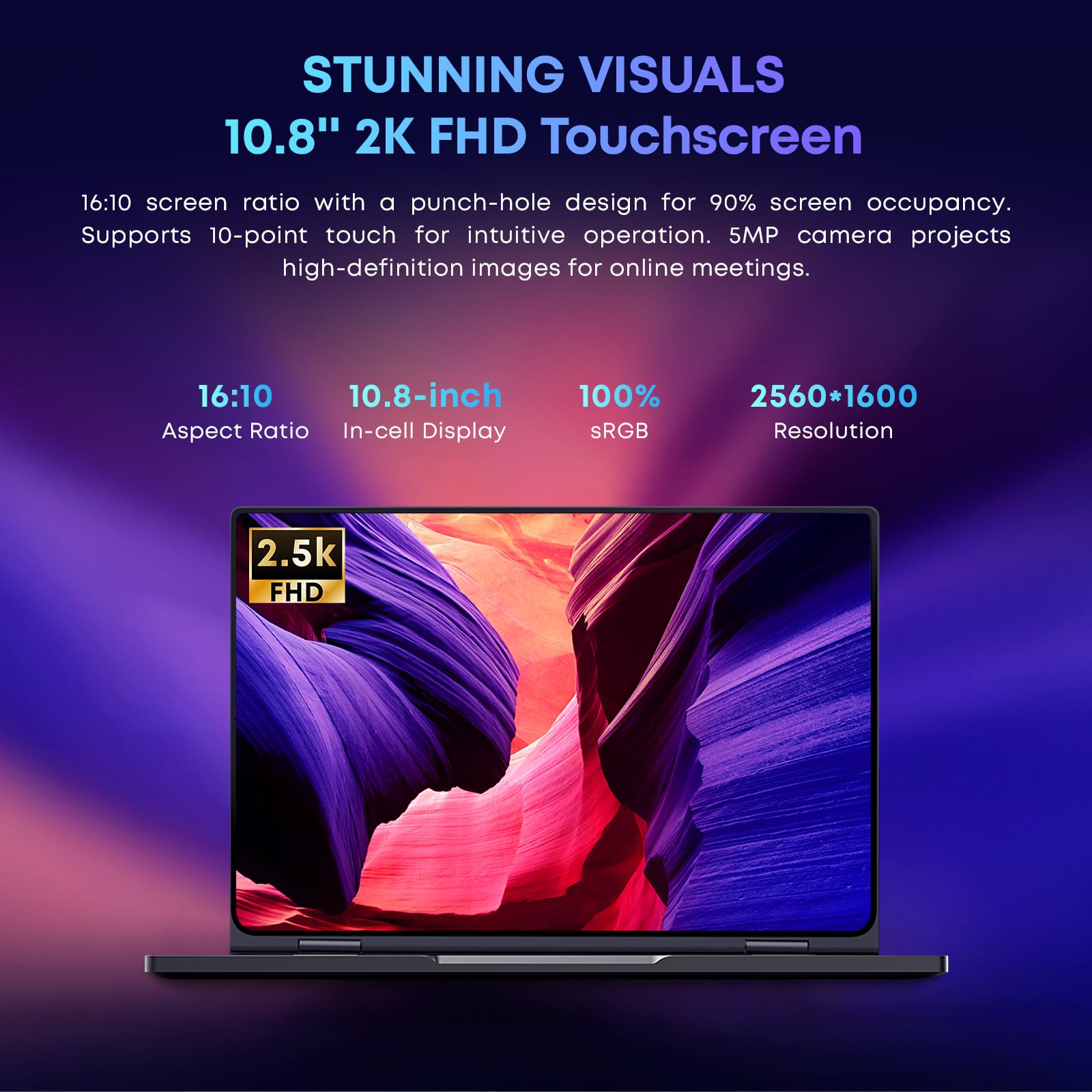 Snapklik.com : MiniBook X 2-in-1 Touchscreen Laptop 10.8, 512GB ROM ...