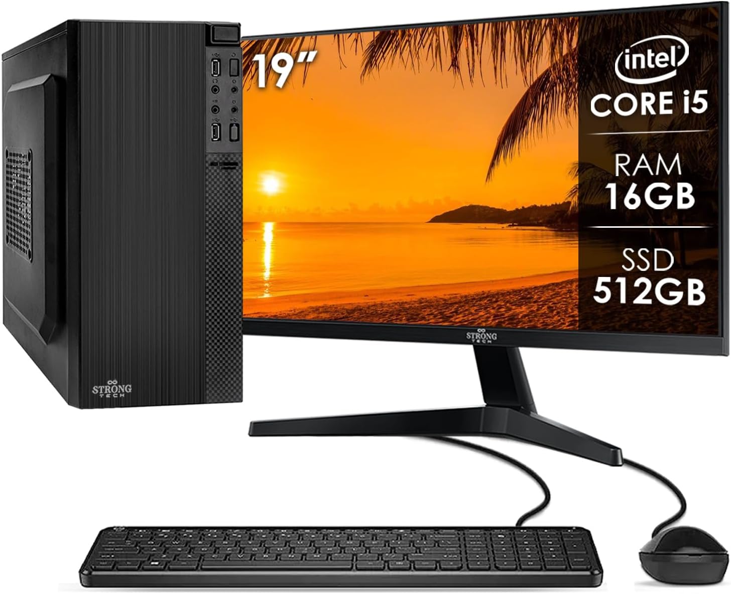 Computador Completo PC CPU Monitor 19.5" HDMI Intel Core i3 6GB HD ...