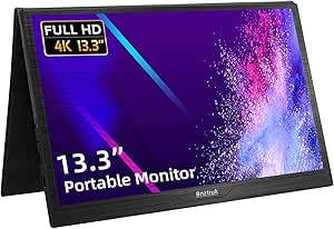 Amazon.com: Bnztruk 13.3 inch 4K Portable Monitor,Small External ...