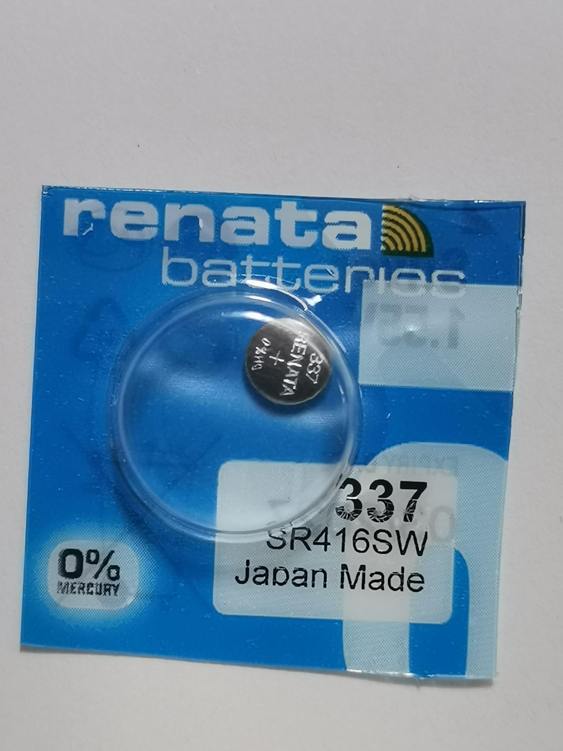 1 x Renata 337 Swiss Made Lithium Coin Cell Battery SR416SW: Amazon.co ...