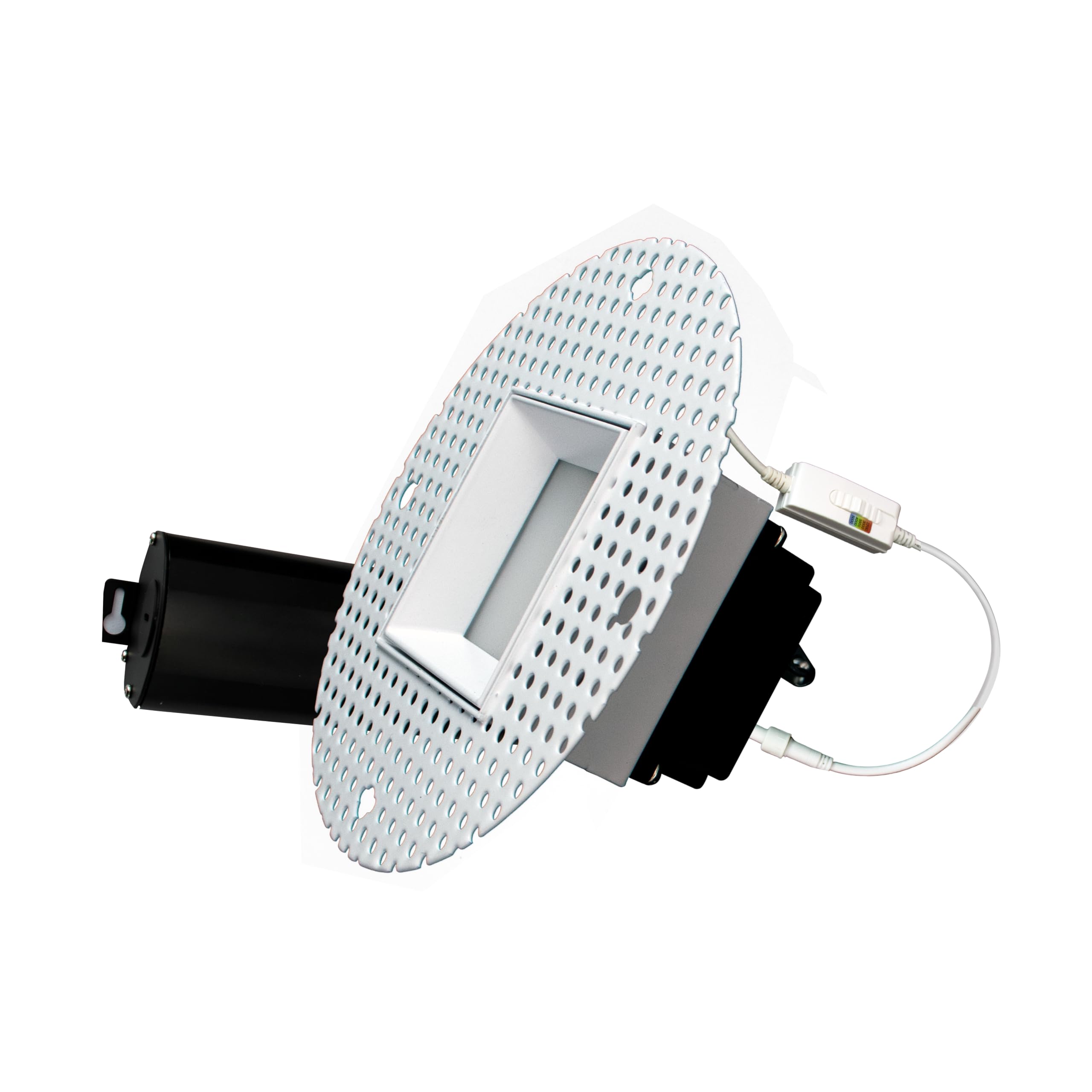 Perlglow 3 inch Trimless Slim Square Downlight Luminaire, White Finish ...