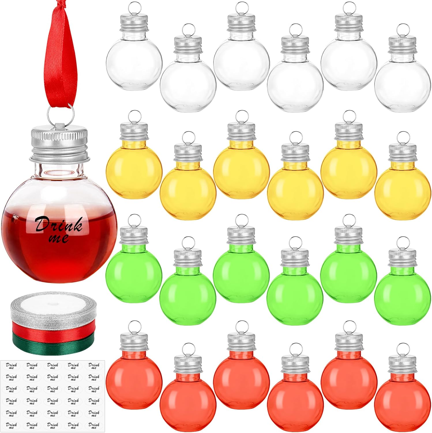 Amazon.com: KaKaPops 24 Pieces Christmas Booze Balls, Christmas ...