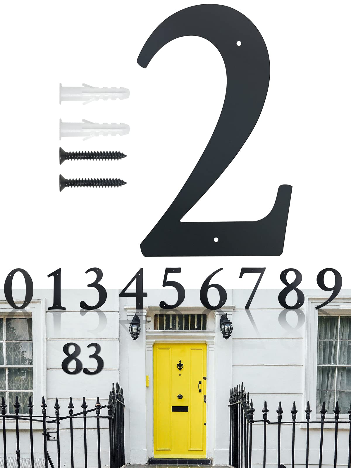 Amazon.com: 11 Inch Super Large House Numbers, Modern Address Numbers ...