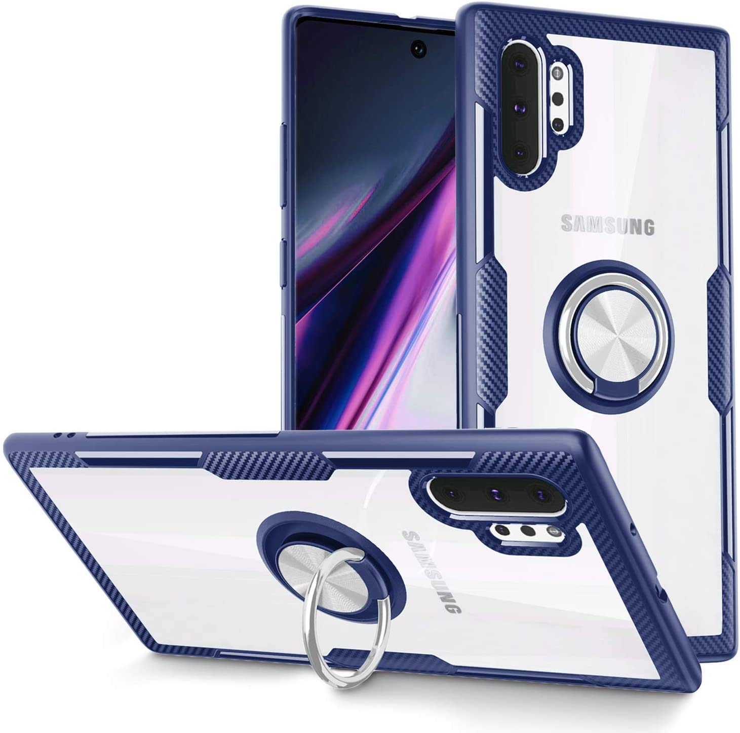 REALCASE TPU Samsung Note 10 Plus Back Cover Case | Hybrid Carbon Fiber ...