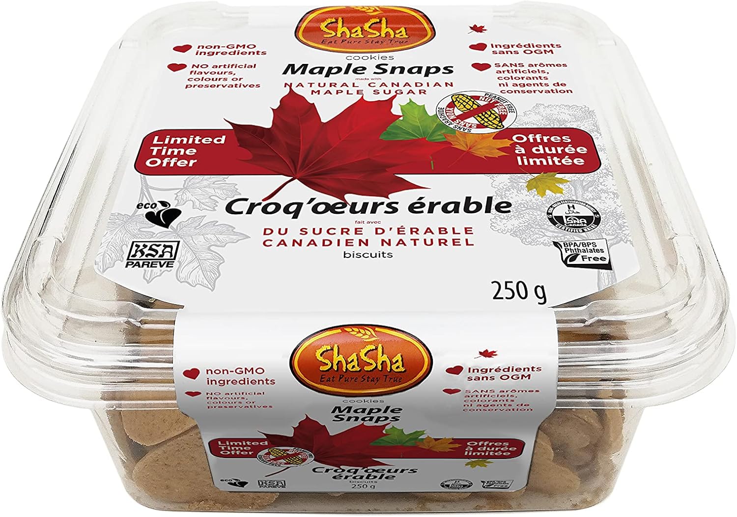 ShaSha Snap Cookies, Maple, 250g : Amazon.ca: Grocery & Gourmet Food