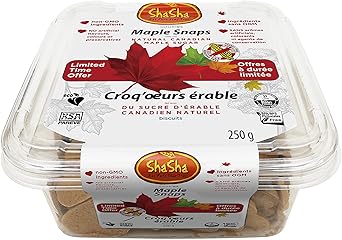 ShaSha Snap Cookies, Maple, 250g : Amazon.ca: Grocery & Gourmet Food