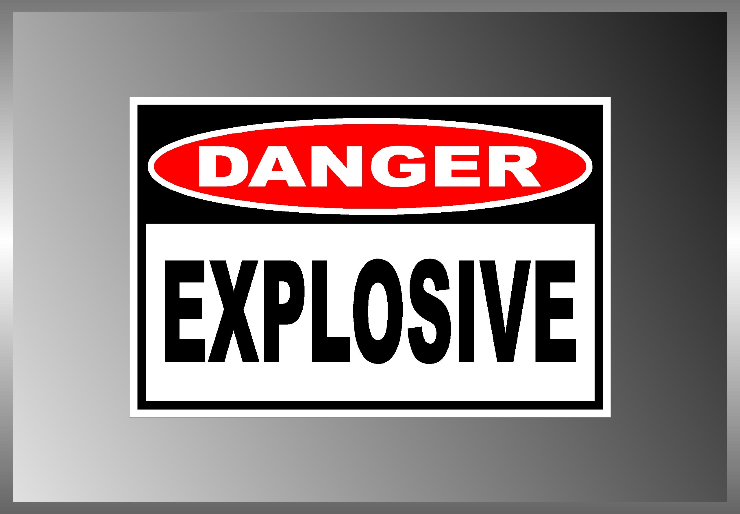 Amazon.com: Explosive Danger Sign Vinyl Decal Bumper Sticker 4"x6 ...