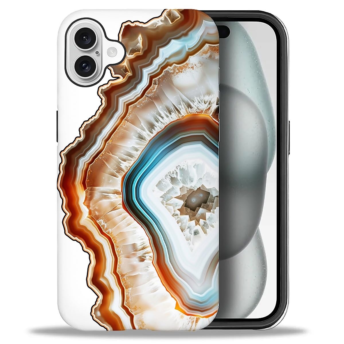 Amazon.com: Case Compatible With For IPhone 16, Agate Slice Geode Phone ...